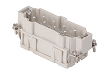 Heavy-Duty Crimp Contact Insert, Male, 8-Pole, 16A, for Turned Crimp Contacts, Size «34.2x14.6»