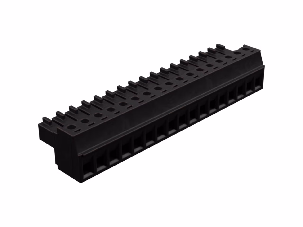 3.81mm Pitch Eurostyle Horizontal Plug, with Standard Imprinting, Black, 17 Circuits for sale