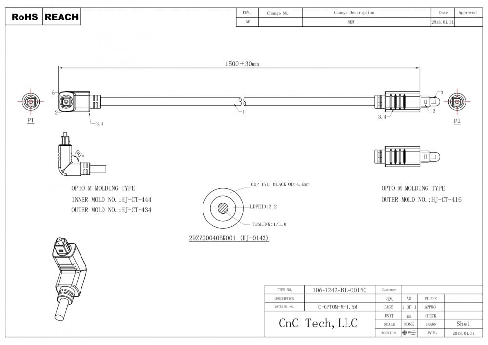 CNC Tech 106-1242-BL-00150 technical document page