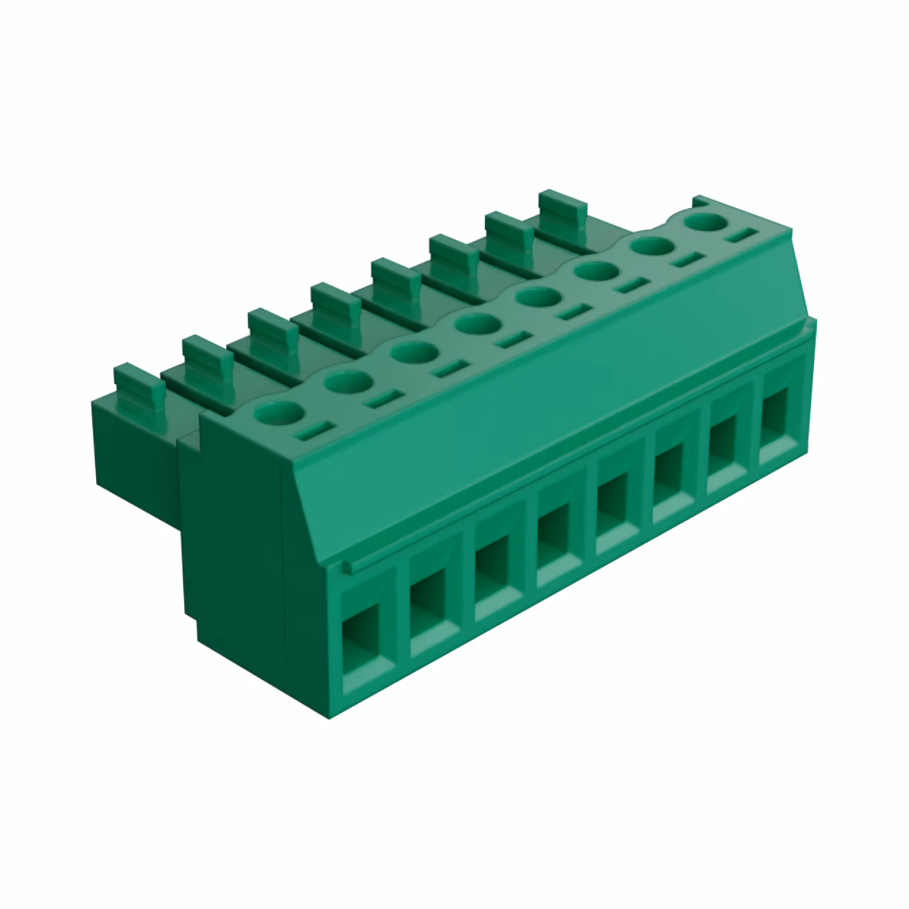 3.81mm Pitch Eurostyle Horizontal Plug, Green Housing, 8 Circuits for sale