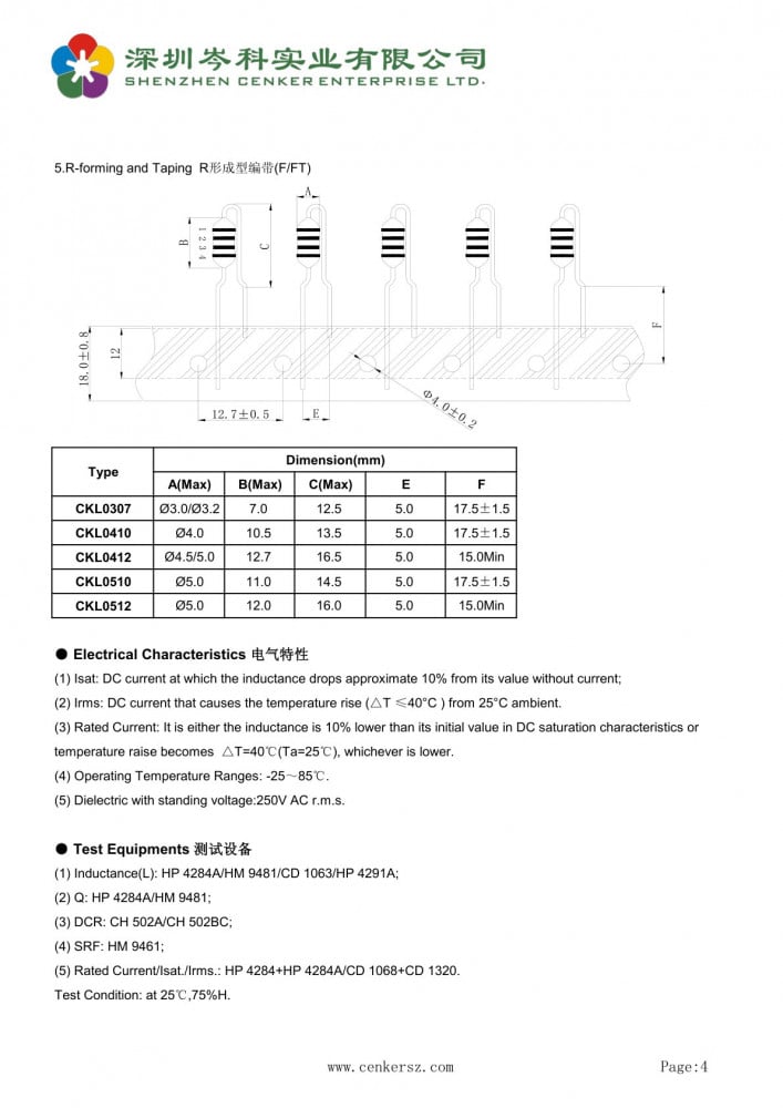 CENKER CKL datasheet page 4