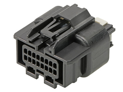 Mini50 Sealed Receptacle Housing, Dual Row, with CPA, 16 Circuits, Polarization Option B, Light Gray