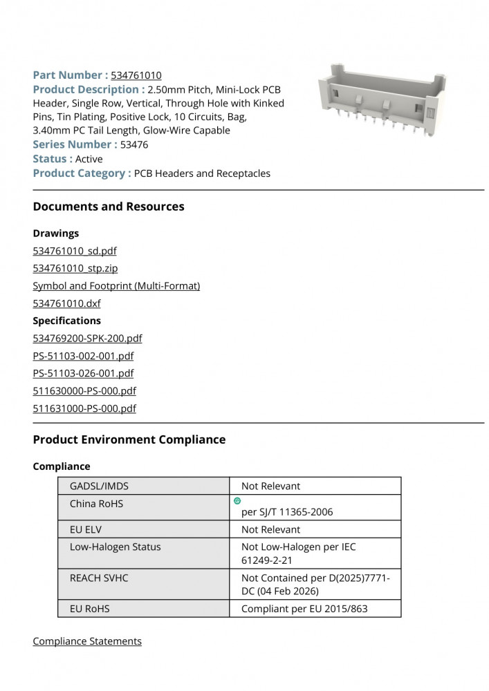 534761010 technical document image, page 1