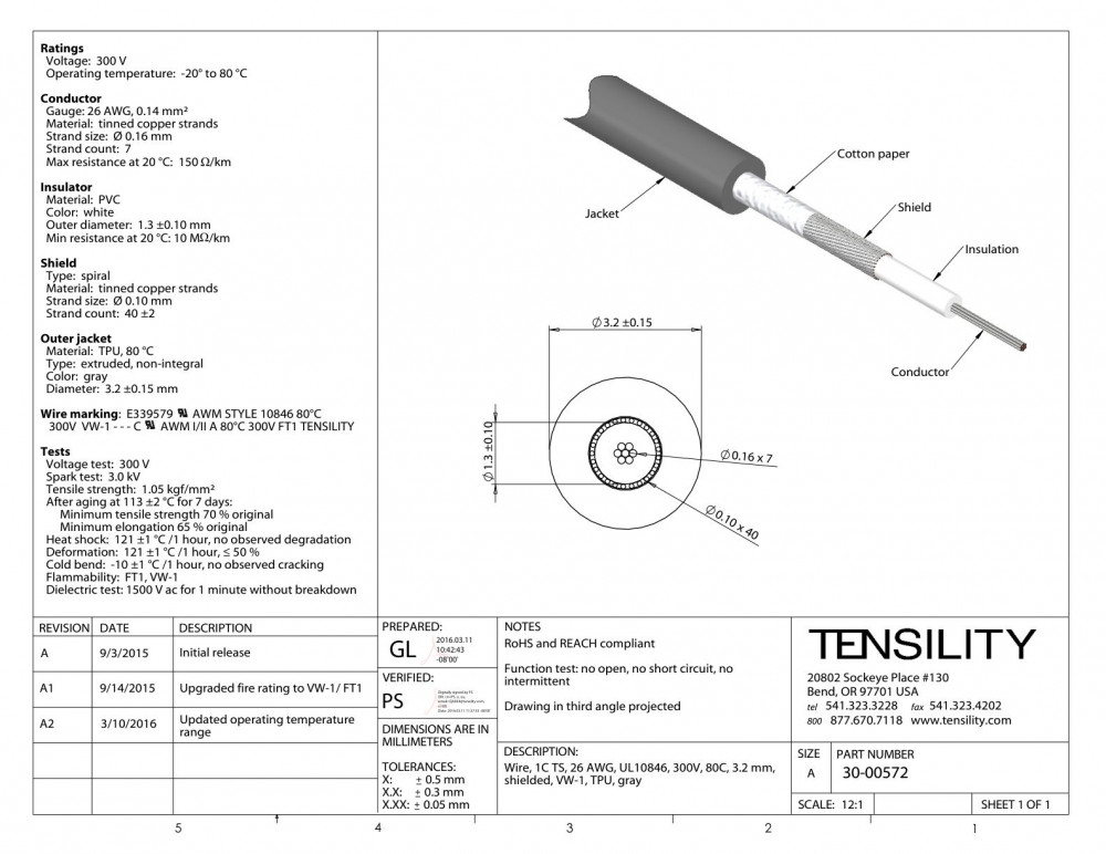 Tensility 30-00572 product drawing page