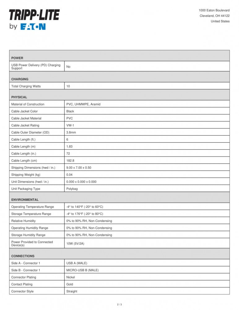 U050-006-GY-MAX technical document page 2