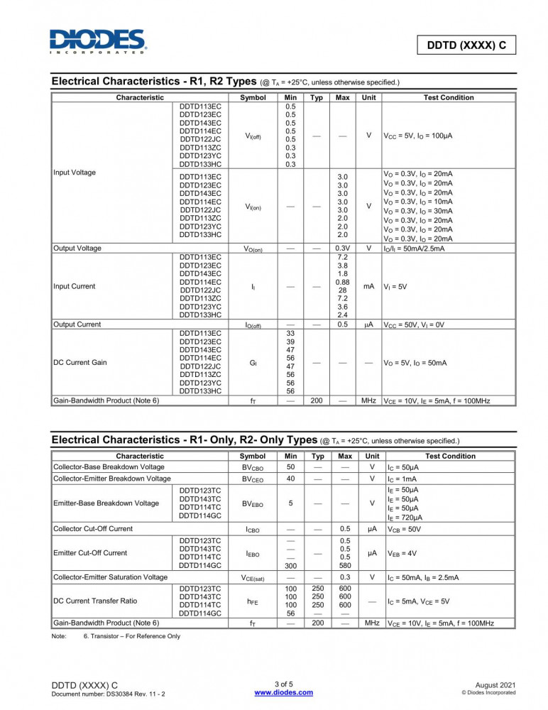 DDTD123TC-7-F datasheet page 3