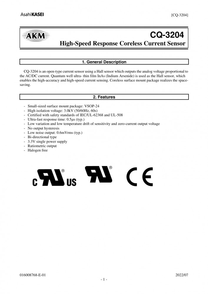 CQ-3204 datasheet page 1