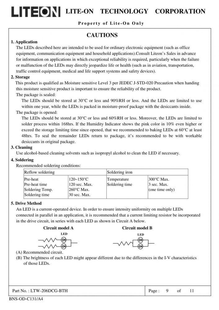 LTW-206DCG-BTH datasheet page 10