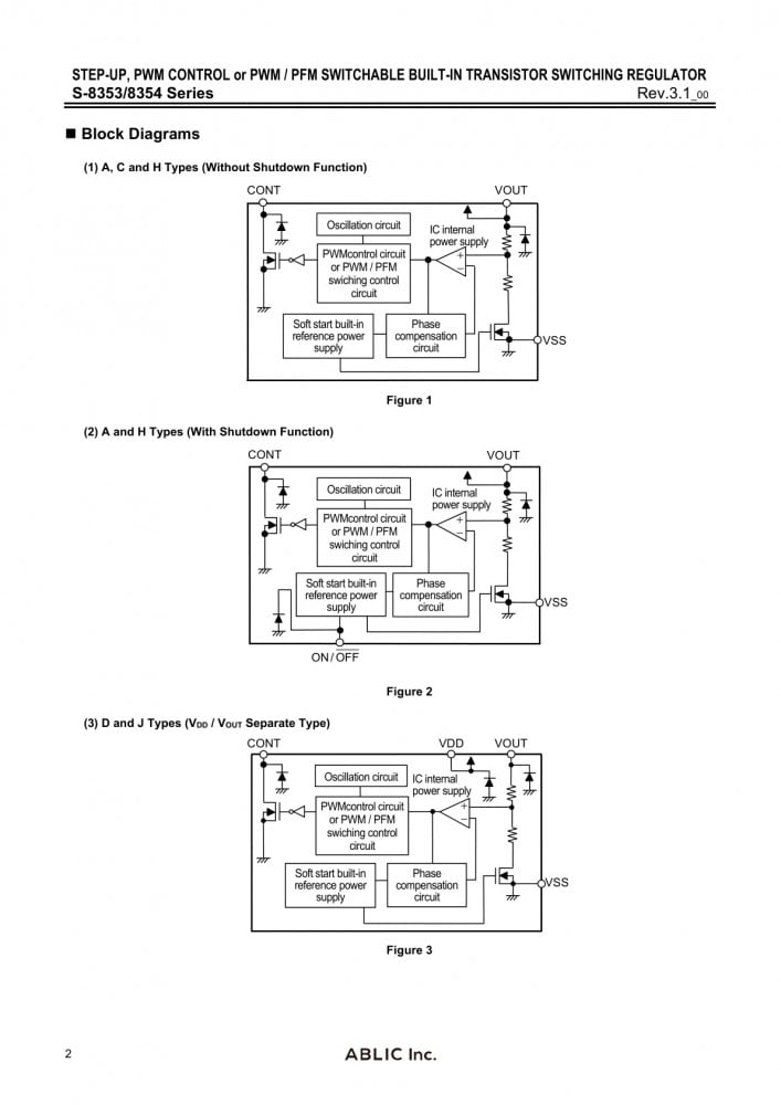 ABLIC S-8353 series datasheet page 2