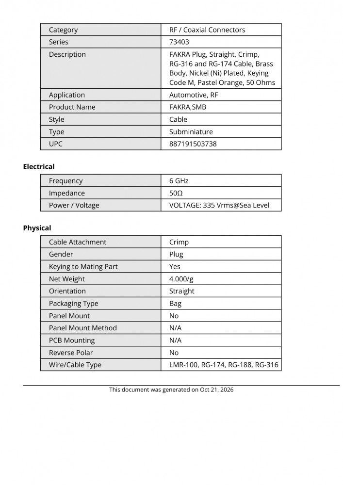 Product document image 2 for MOLEX 734036272