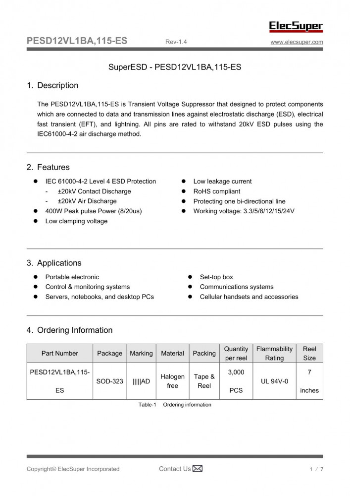 PESD12VL1BA,115-ES datasheet page 1