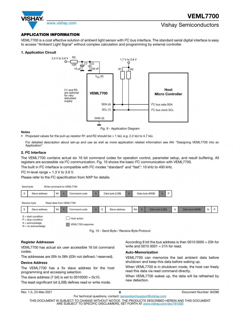 VEML7700-TT datasheet page 6