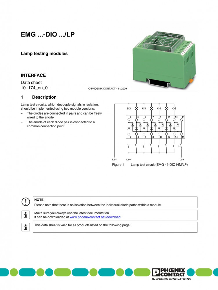 Phoenix Contact 2950132 technical document page 1