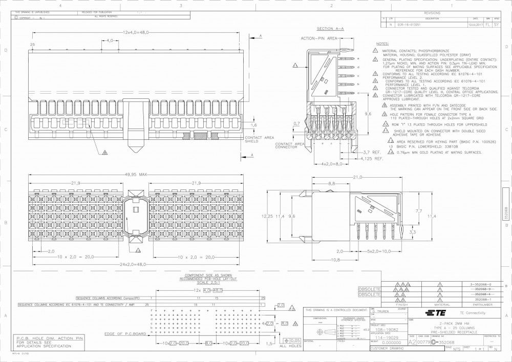 TE Connectivity 352068-1 technical document preview