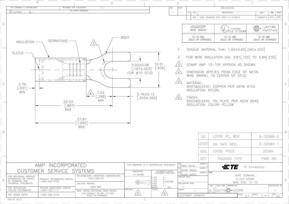 TE Connectivity 8-32589-2 technical drawing preview