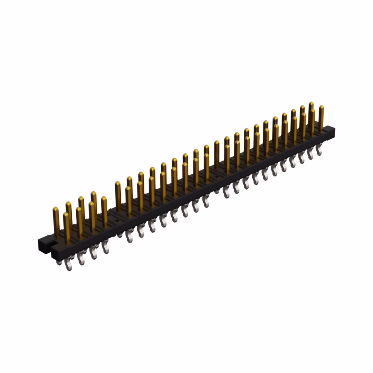 2.00mm Pitch Milli-Grid Straddle Mount Header, 50 Circuits (voids at circuits 9, 10, 28), 0.38µm Gold (Au) Selective Plating, Lead-Free for sale