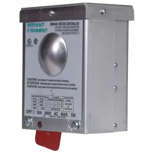Switches and Lighting Controls, Industrial Grade, Toggle Switches, Motor Disconnect Accessory, NEMA 3R Enclosure Only, 30A 600V AC, Side Wired Only for sale