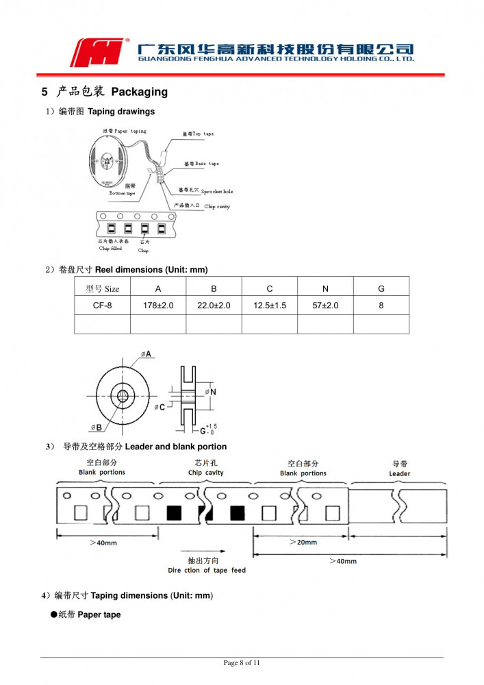 FH CMH201209B specification page 9