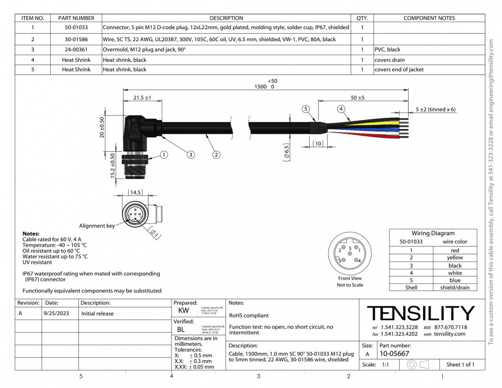 Tensility International 10-05667 product drawing