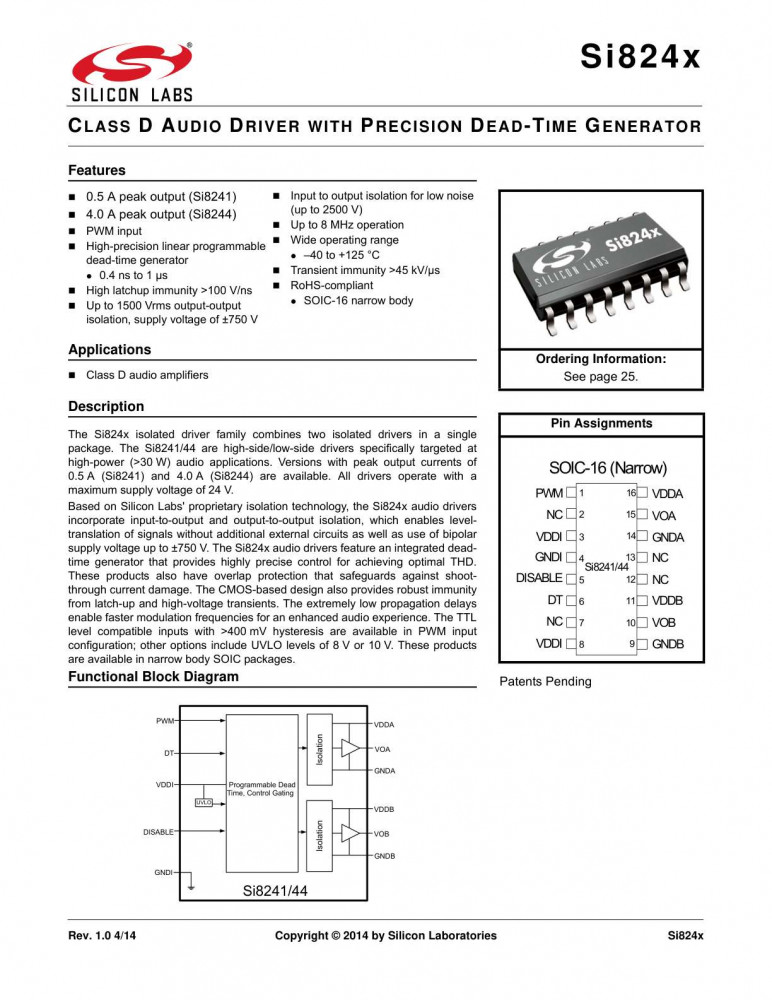 SI8241 document page 1