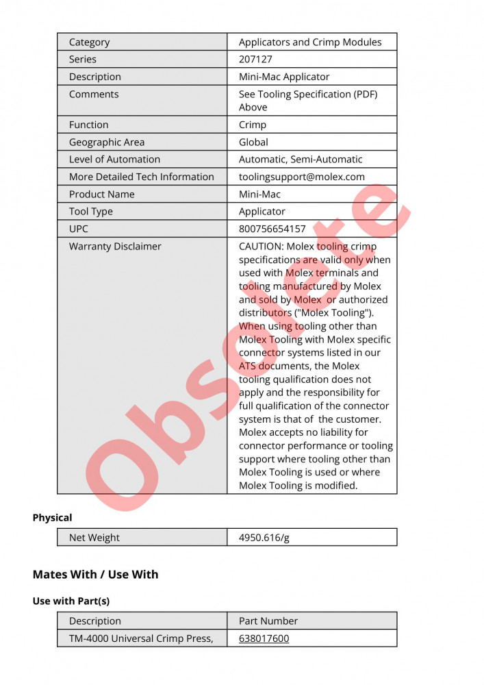 638911000 tooling document page 2
