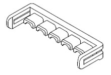 4.20mm Wire-to-Wire Lower TPA for Female Housing, 5 Circuits, Blue for sale
