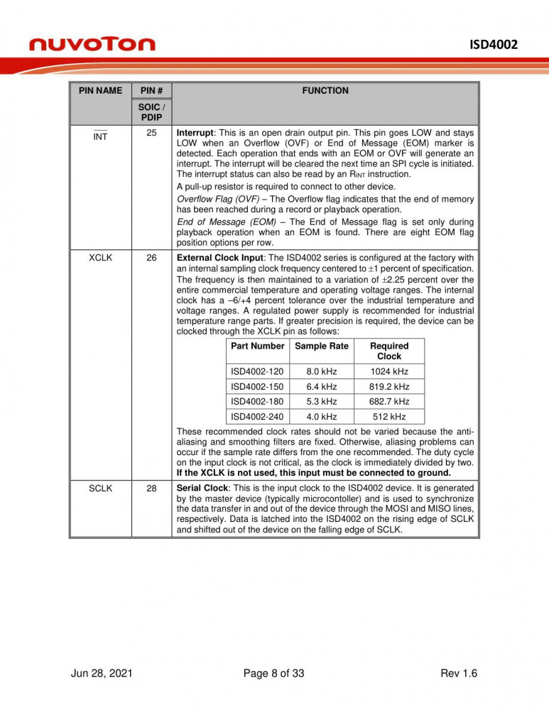 ISD4002 datasheet page 8