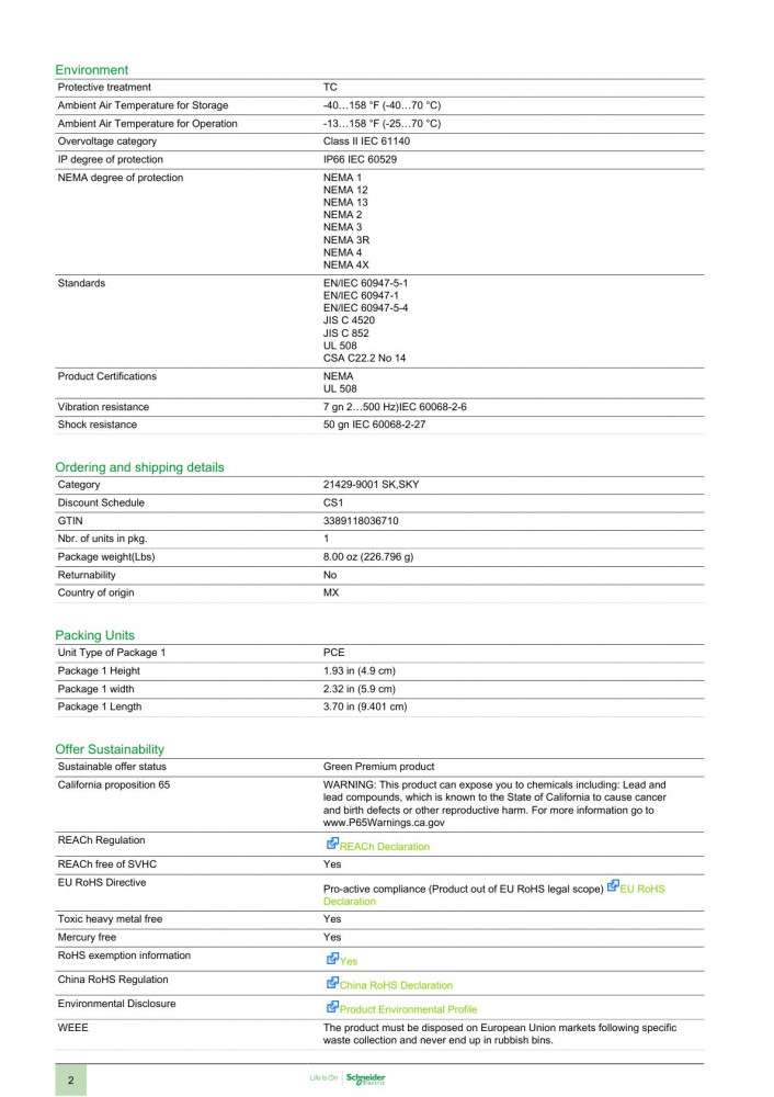 9001SKR5RH6 technical document page 2