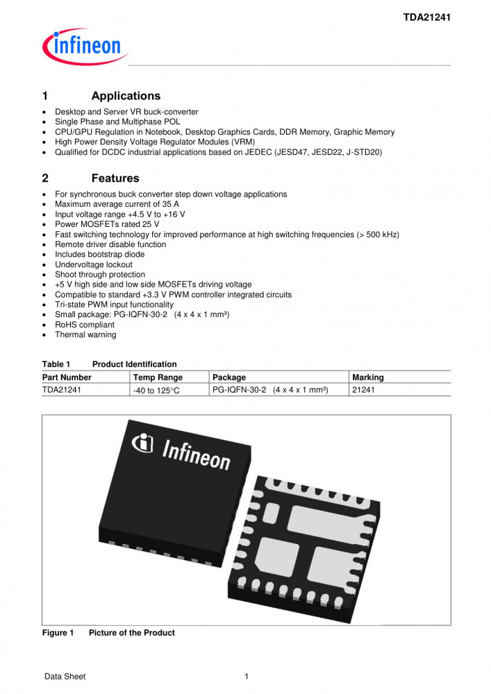TDA21241 technical document page 1