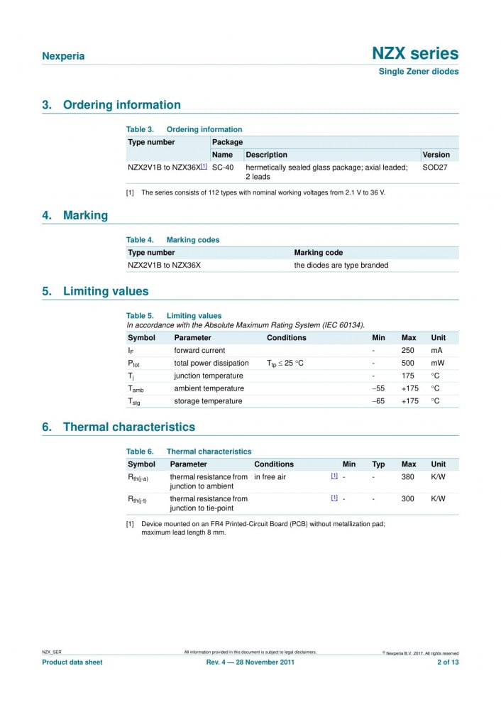 NZX series datasheet page 2