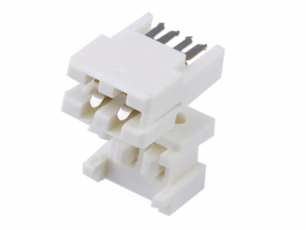 Appli-Mate RAST 2.5 Connector, 2.50mm Pitch, Female, 6 Circuits, Polarizing Rib Between 4/5, Closed Endwalls, Brown Color Stripe, Tin Plating