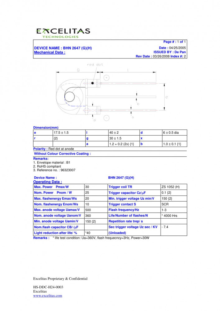 BHN 2647 (G)(H) technical document image