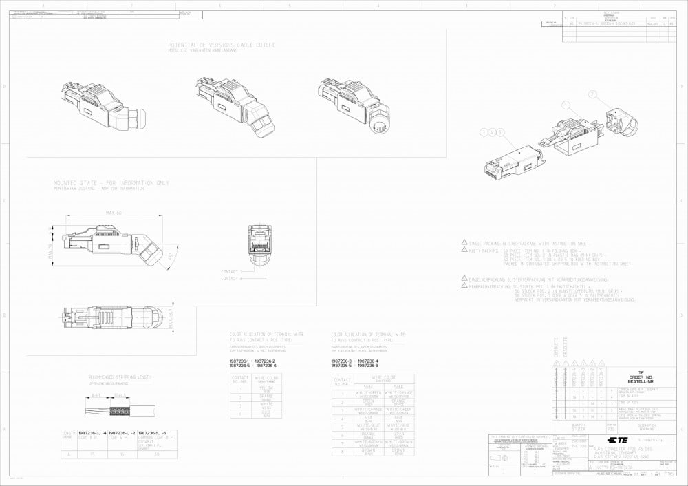 TE Connectivity 1987236-1 technical document preview