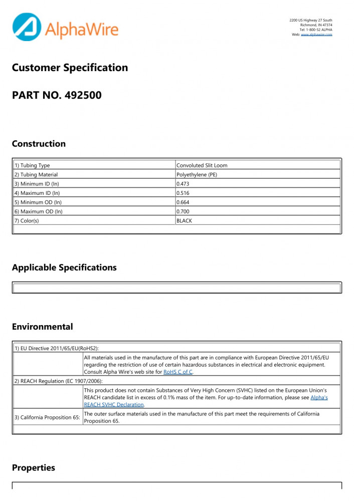 492500 BK005 technical document page 1