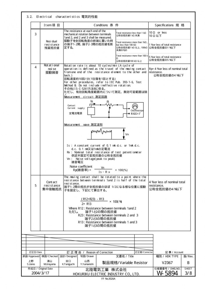 HDK VZ067TL1 specification page 4