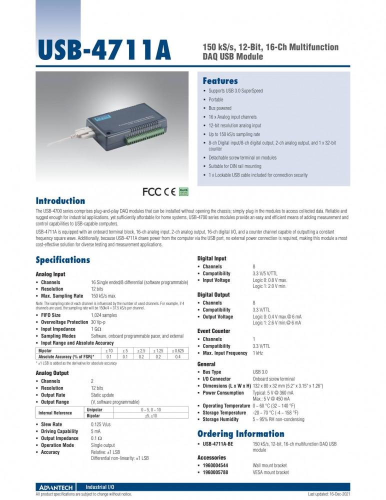 USB-4711A product documentation preview