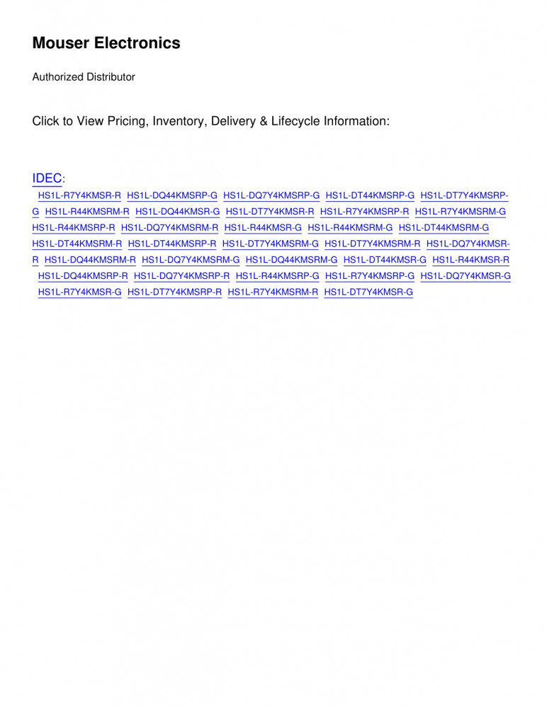 IDEC HS1L technical documentation page 9