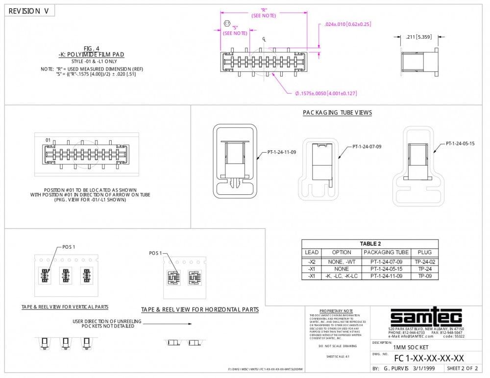 Samtec FC1-24-01-T-K-TR technical document page 2