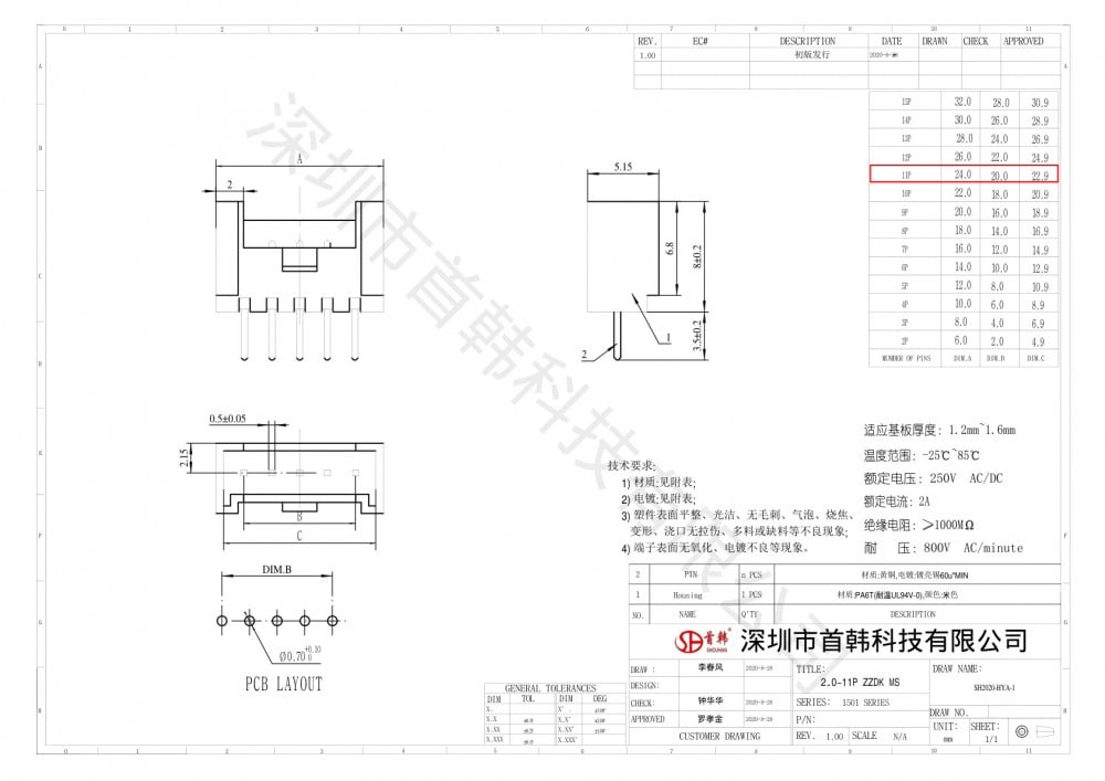 2.0-11P ZZDK MS technical document page 1