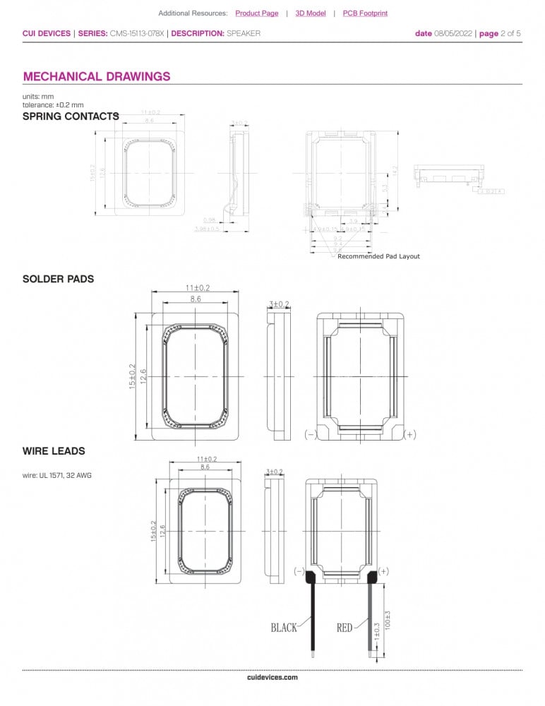 CMS-15113-078SP datasheet page 2