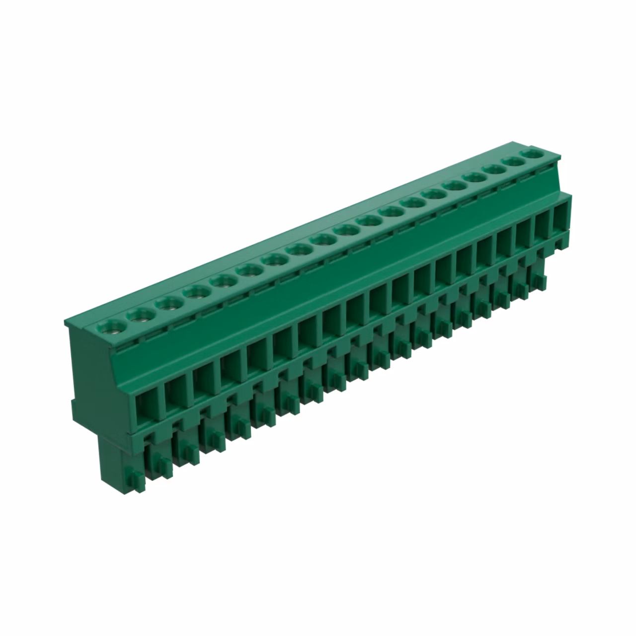 3.81mm Pitch Eurostyle Vertical Plug, Front Wire Entry, Green Housing, 19 Circuits for sale