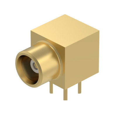 SMB / ADJUSTABLE SQUARE FLANGE JACK RECEPTACLE WITH CYLINDRICAL CONTACT