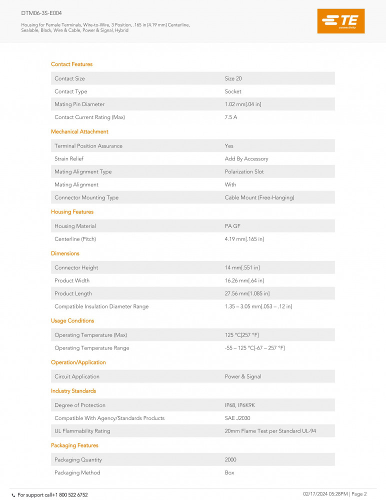 DTM06-3S-E004 technical document page 2