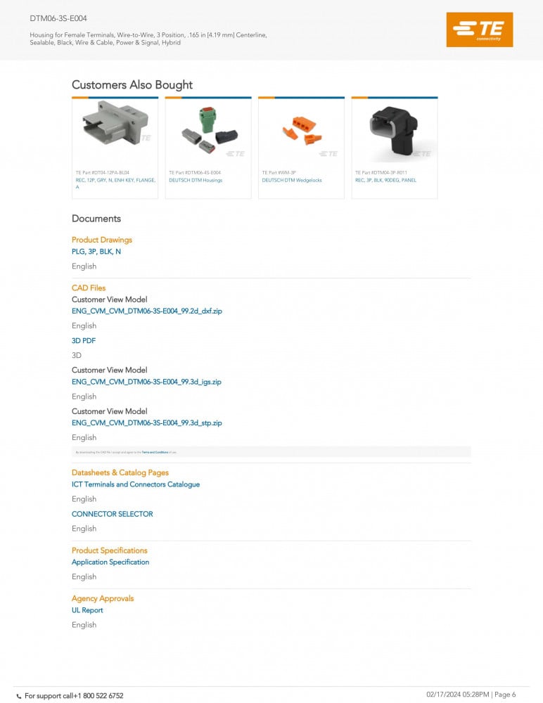 DTM06-3S-E004 technical document page 6