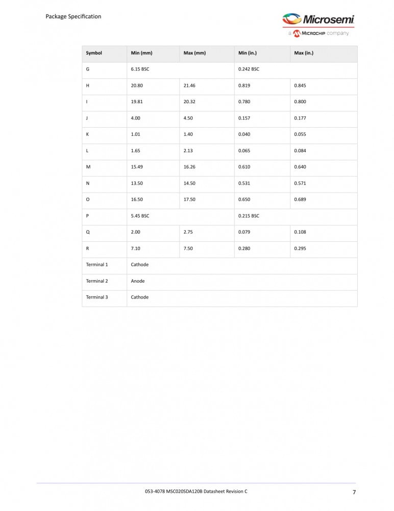 MSC020SDA120B datasheet page 7