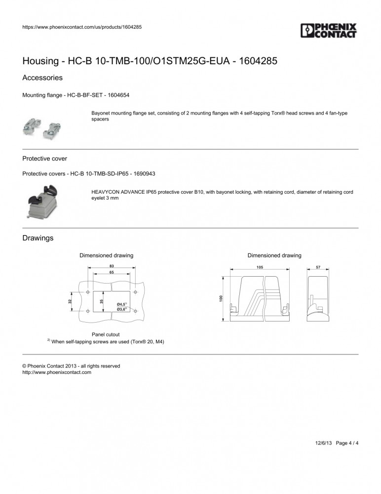 Phoenix Contact 1604285 technical document page 4