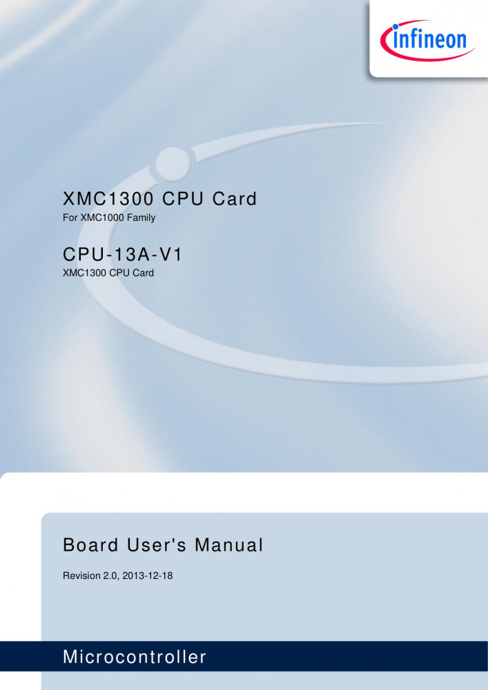 XMC1300 CPU Card manual page 1