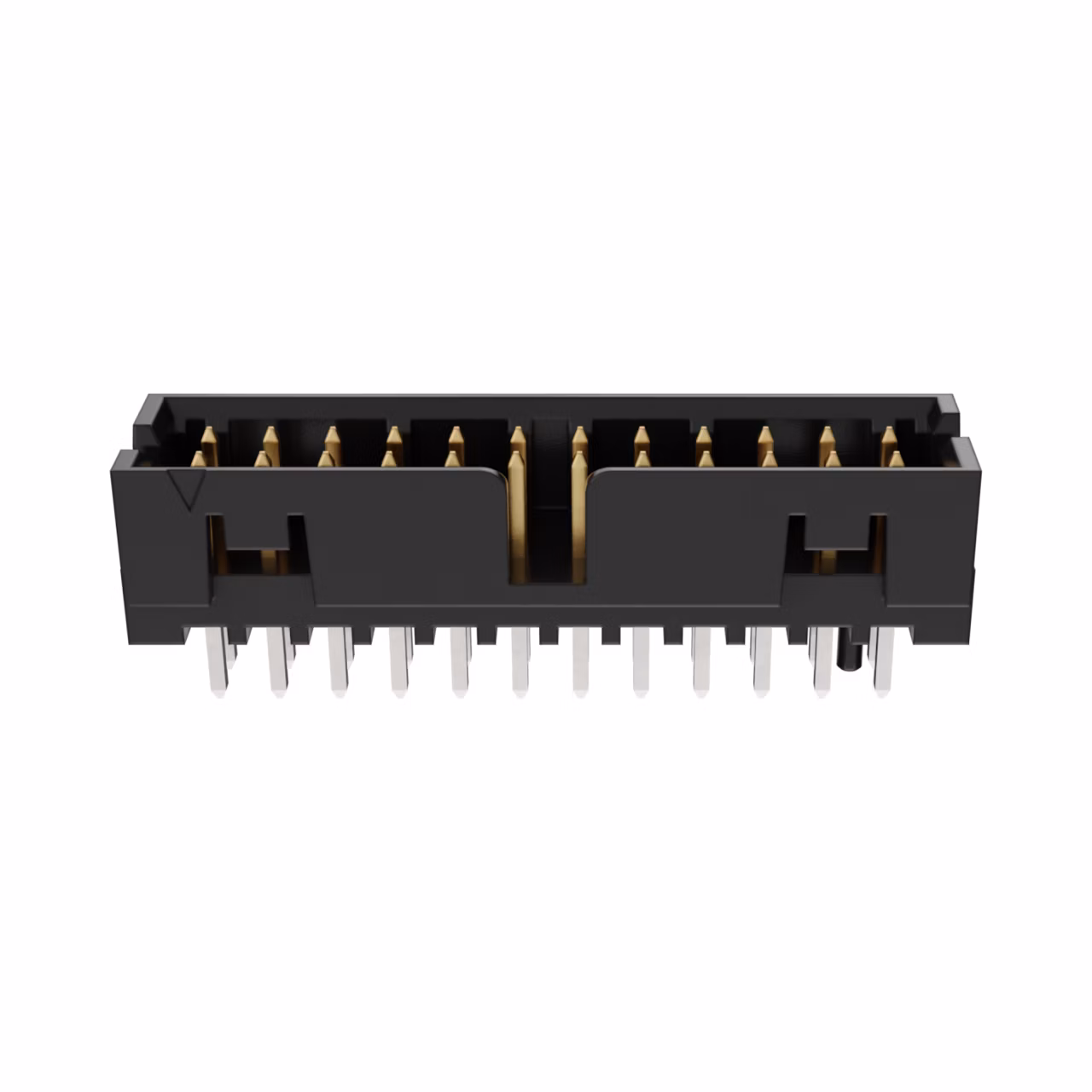 2.00mm Pitch, Milli-Grid PCB Header, Dual Row, Vertical, Through Hole, Shrouded, 24 Circuits, 0.76µm Gold (Au) Plating, 2.80mm Tail Length, Dual Side Slots, Dual Friction Locks, Center Polarization, with Peg, Tube for sale