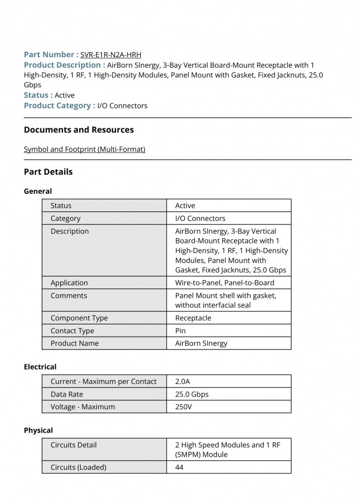 Technical document image 1 for SVR-E1R-N2A-HRH