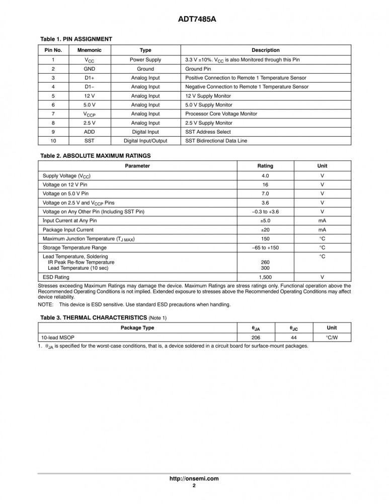 ADT7485A datasheet page 3